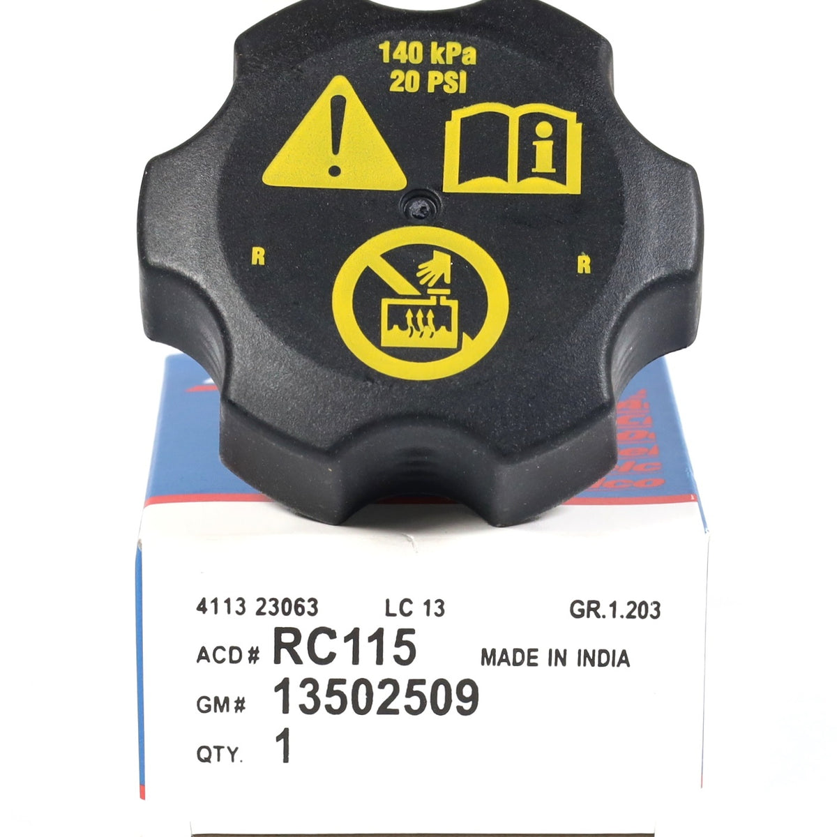 GM 13502509 / RC115 Surge Tank Radiator Overflow Cap 2011-2016 GM 6.6L ...