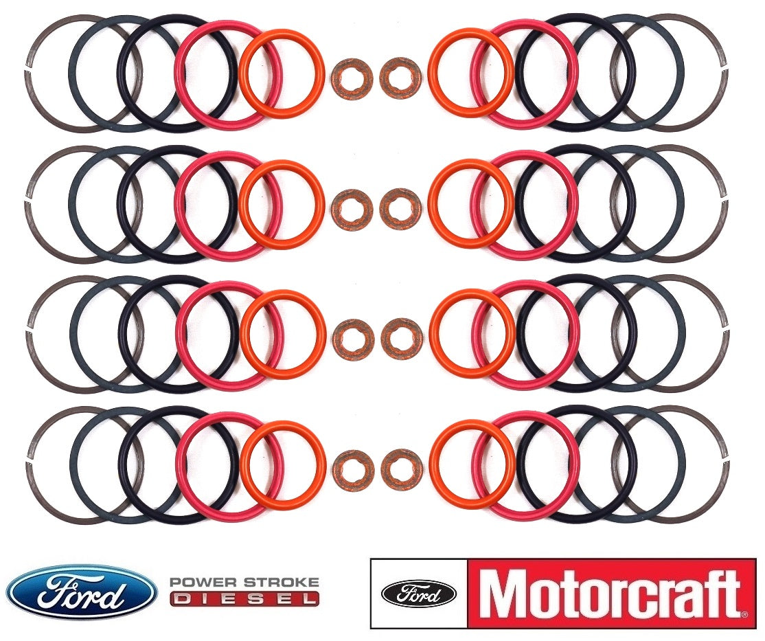 94–03 7.3L Powerstroke Injector O-Rings Full Set of 8 Genuine Motorcra ...