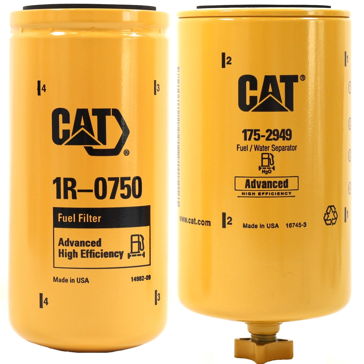 CAT 175-2949 Water Separator & 1R-0750 Fuel Filter Upgrade for FASS Li ...