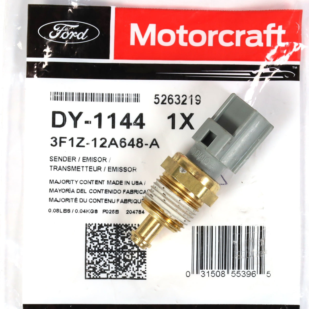 Motorcraft DY-1144 / 3F1Z-12A648-A Coolant Temp Sensor 2011-2019 6.7L ...